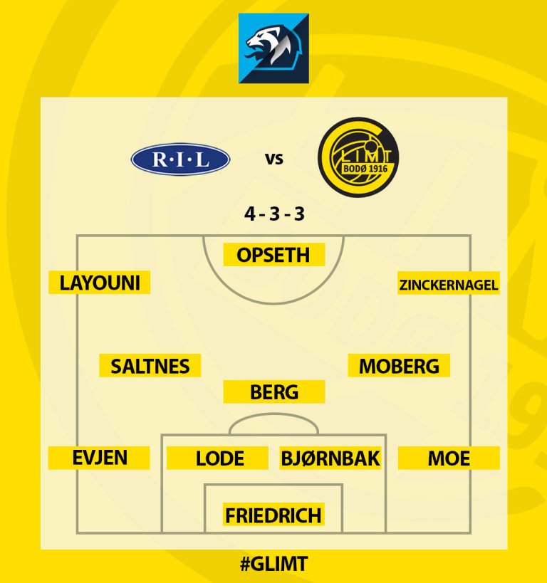Disse starter borte mot Ranheim / Bodø/Glimt